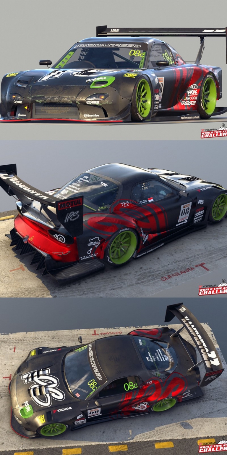 Desire FX 3d models | Mazda RX-7 FD3S Time Attack – 3D Model