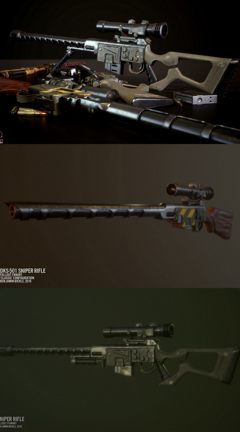 Desire FX 3d models | Fallout DKS-501 Sniper Rifle – Fan Art Replica 3D ...