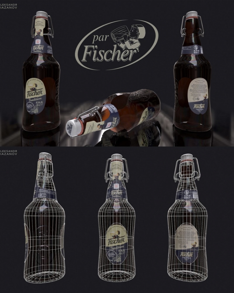Desire FX 3d models | Fischer Tradition – Beer Bottle 3D Model