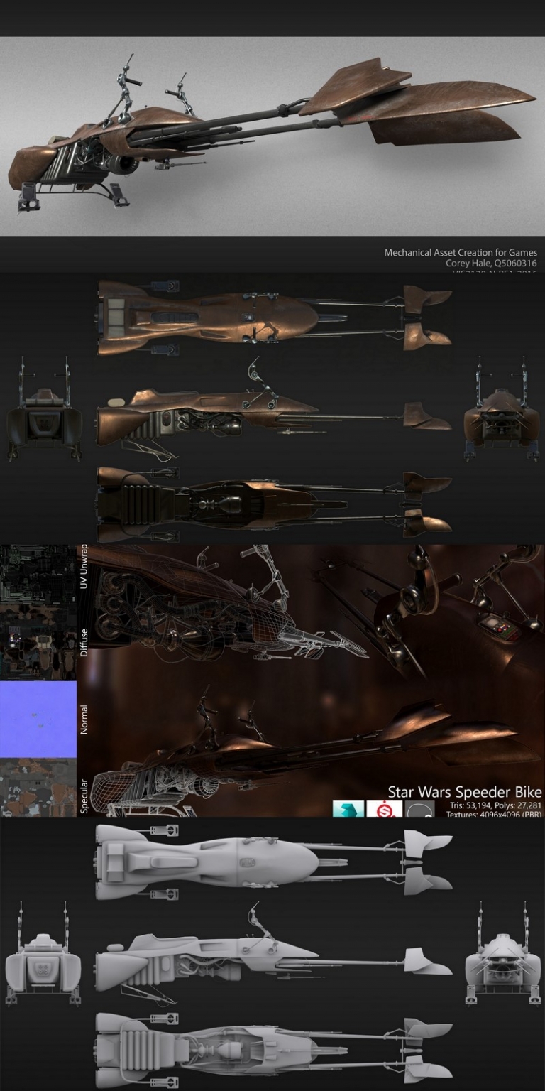 Desire FX 3d models | Star Wars Speeder Bike – 3D Model
