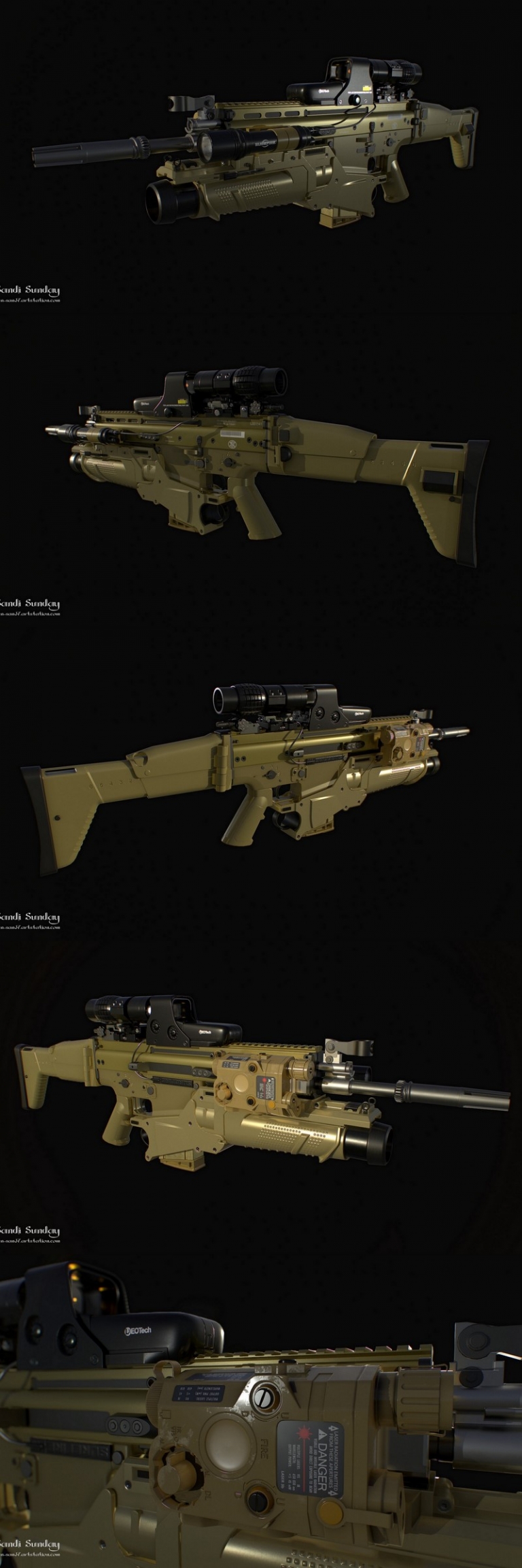 Desire FX 3d models | FN SCAR H Full Tactical – 3D Model