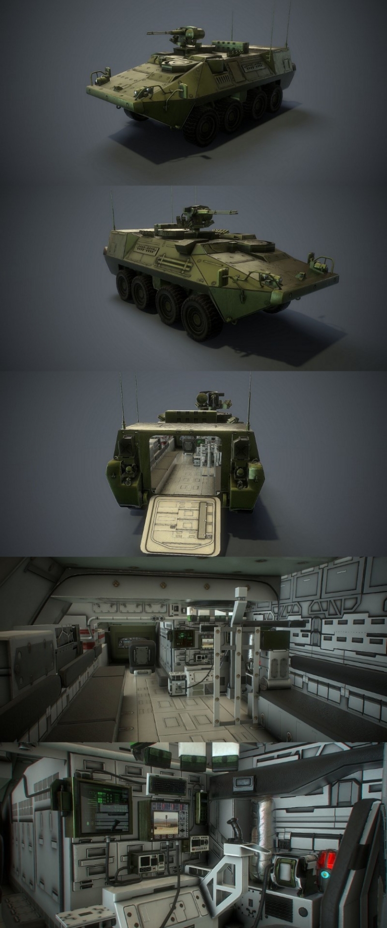 Desire FX 3d models | Stryker MCV With Interior – 3D Model
