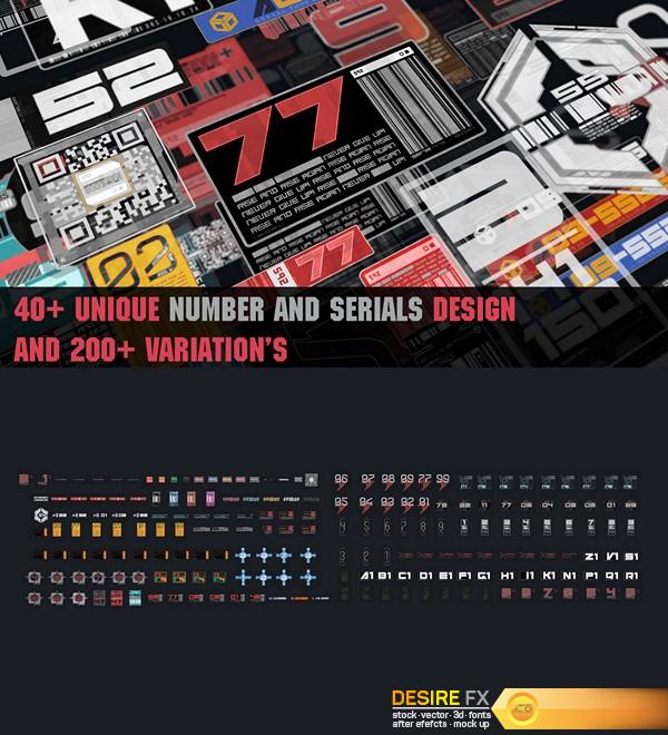 Desire FX 3d models | ArtStation – 200+ Number and Serial Decals