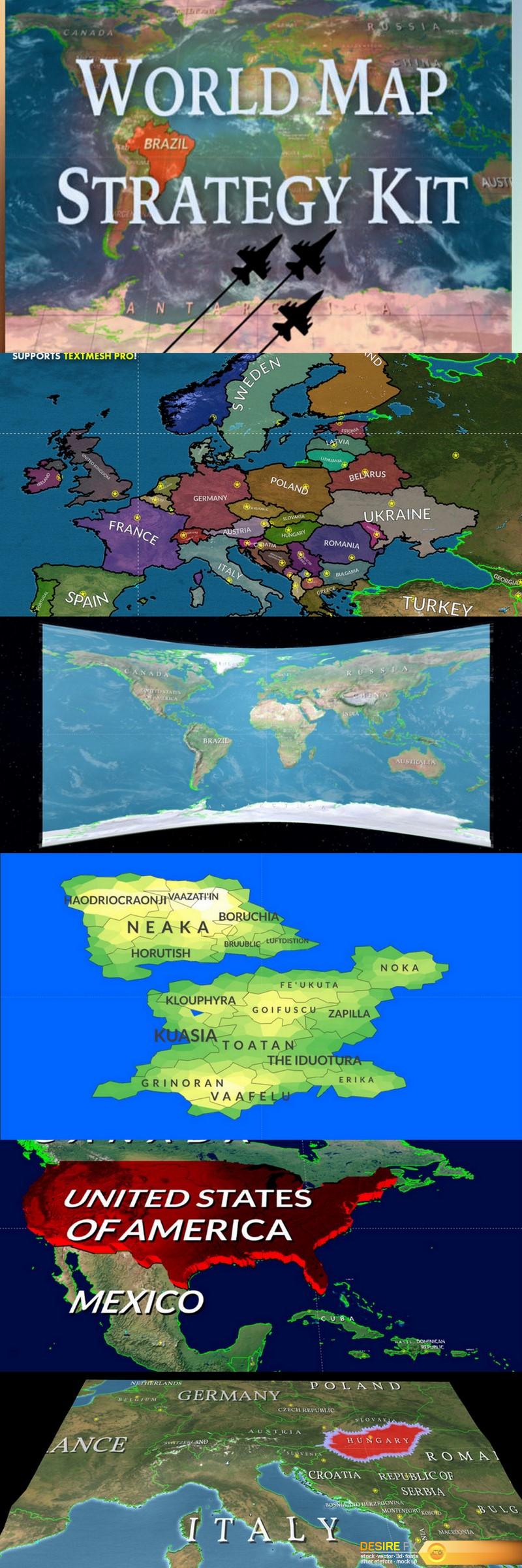 Desire FX 3d models | Unity Asset – World Map Strategy Kit