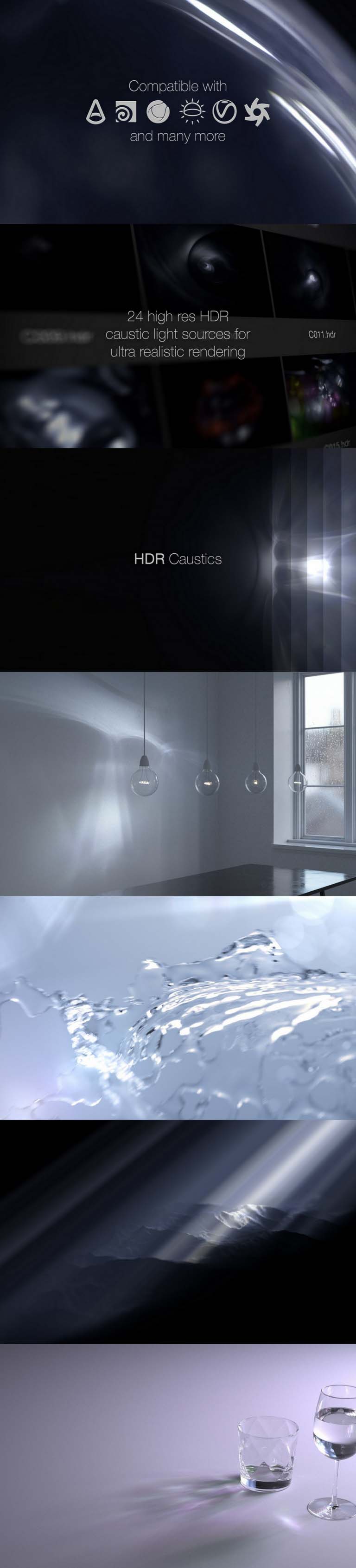Desire FX 3d models | HDR Caustics – 24 High Dynamic Range caustic ...