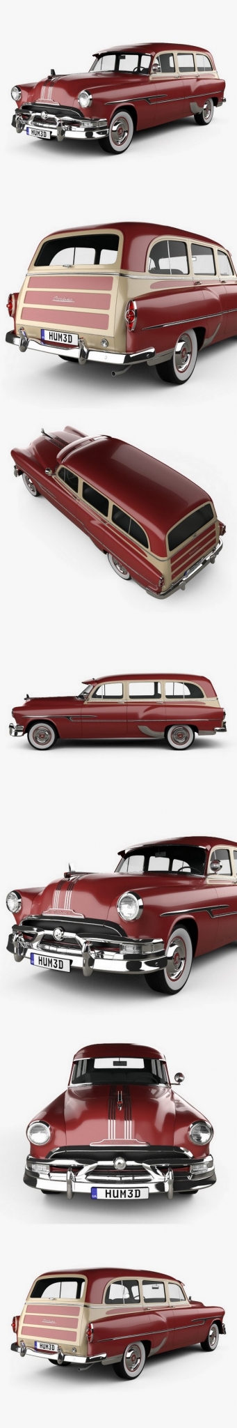 Desire FX 3d models | Pontiac Chieftain Deluxe Station Wagon 1953 3D model