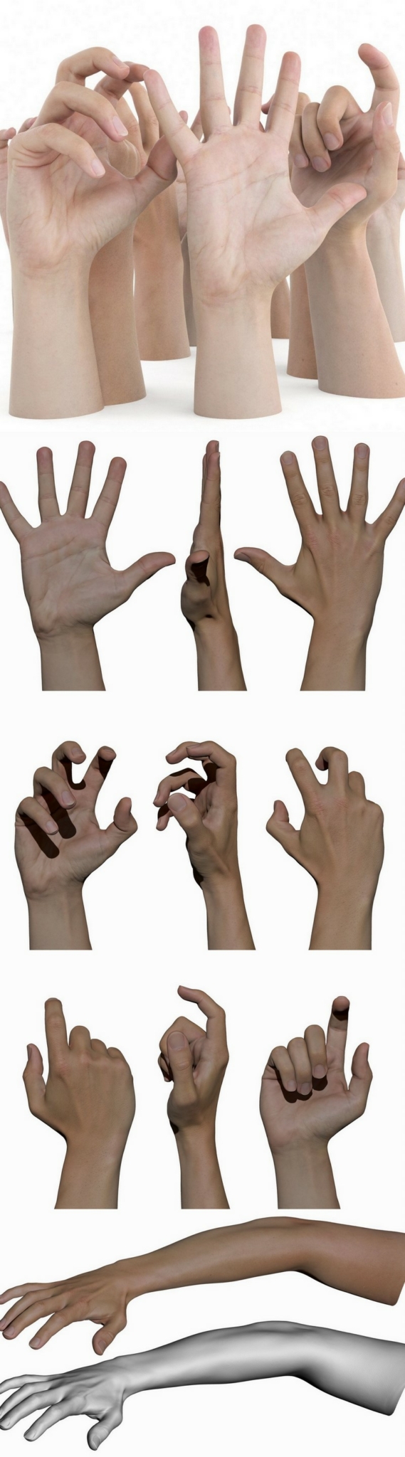 Desire FX 3d models | 3D Scan Store ULTIMATE MALE HAND PACK