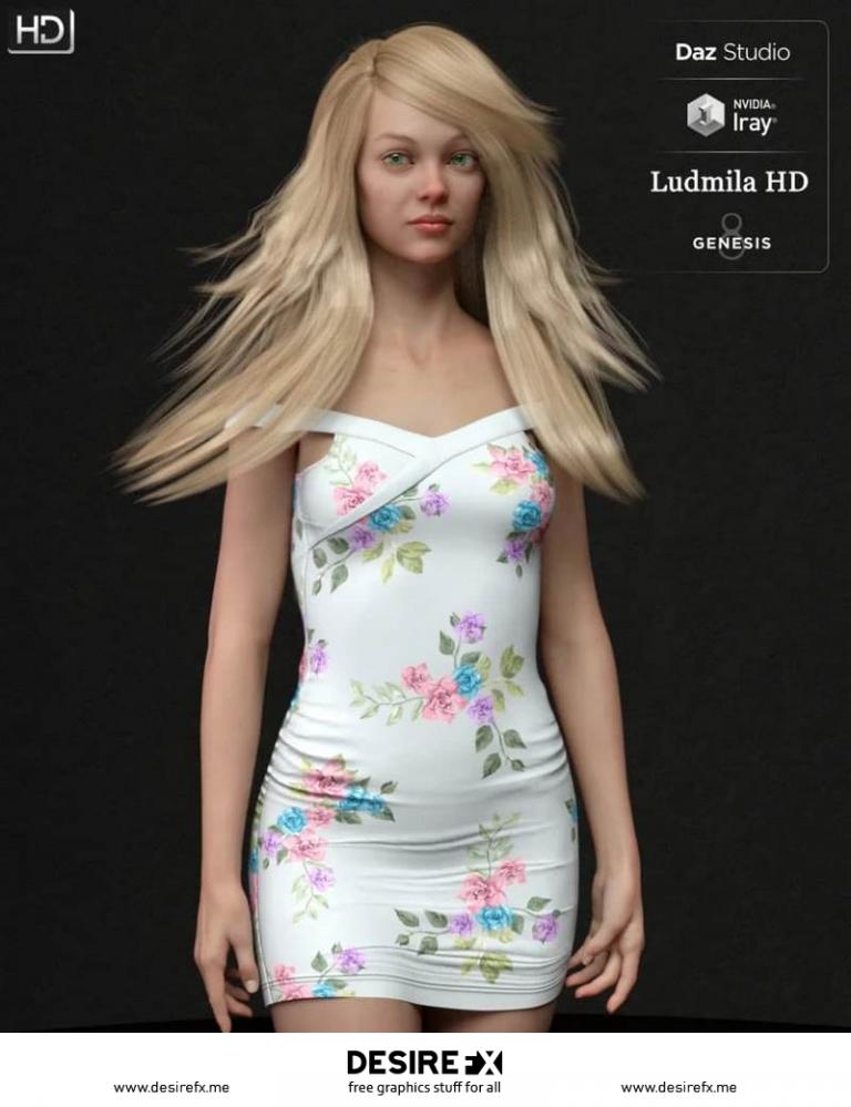 Desire FX 3d models | Ludmila HD For Genesis 8 Female