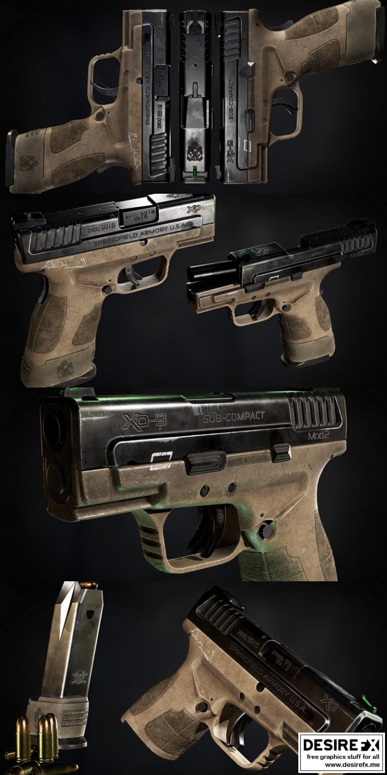 Desire FX 3d models | Springfield Armory XD Mod