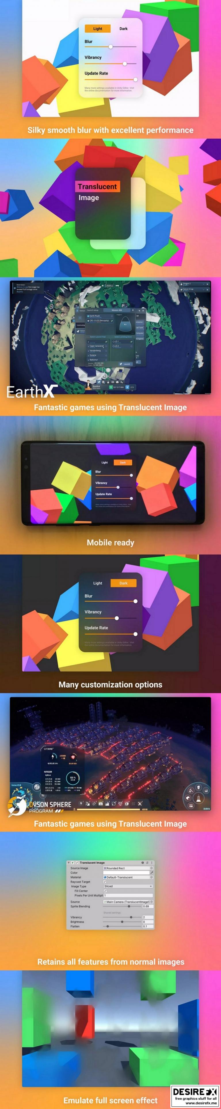 Desire FX 3d models | Translucent Image – Fast Blurred Background UI
