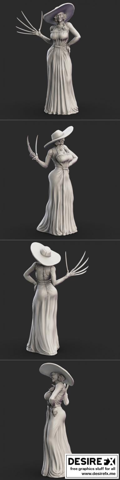 Desire FX 3d models | Lady Dimitrescu – Resident Evil Village – Tall ...