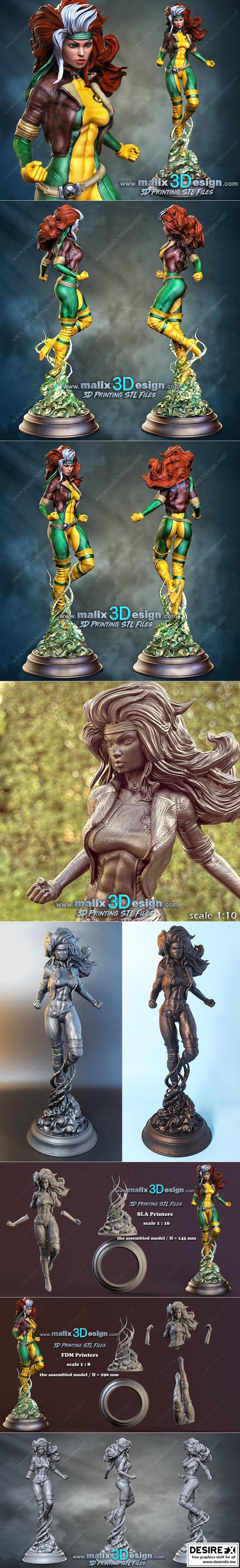 Desire FX 3d models | Rogue (X-Men) – 3D Print Model