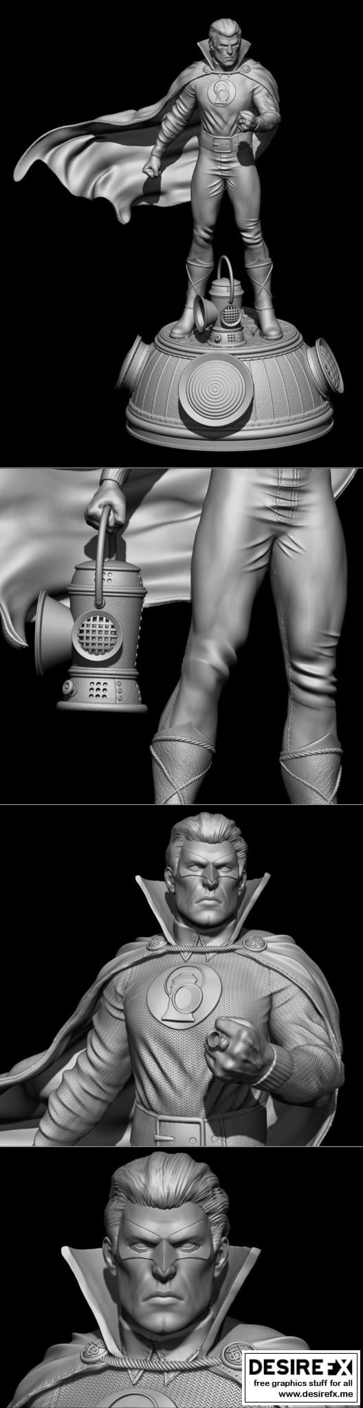 Desire FX 3d models | Green Lantern Golden Age Alan Scott – 3D Print Model