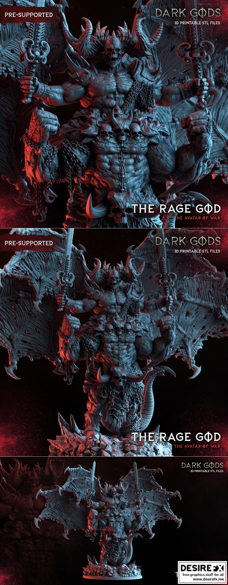 Desire FX 3d models | The Rage God – 3D Print Model