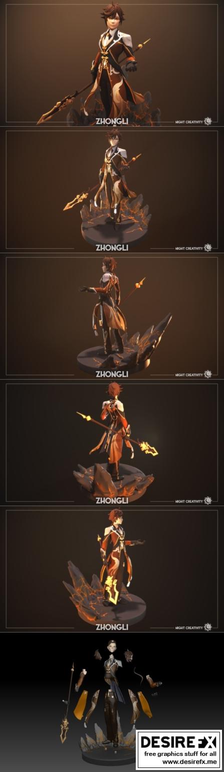 Desire FX 3d models | Zhongli from Genshin Impact – 3D Print Model