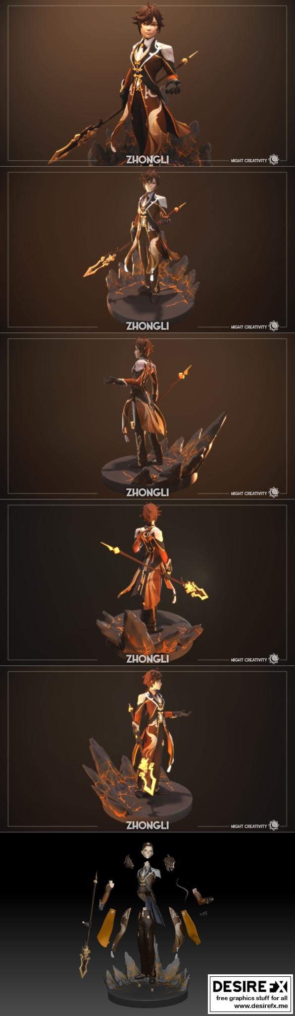 Desire FX 3d models | Zhongli from Genshin Impact – 3D Print Model