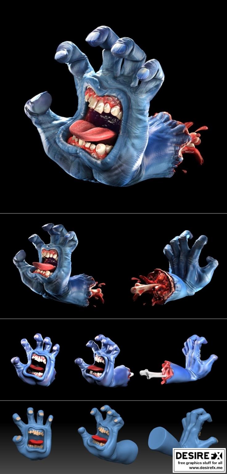 Desire FX 3d models | Screaming hand – 3D Print Model