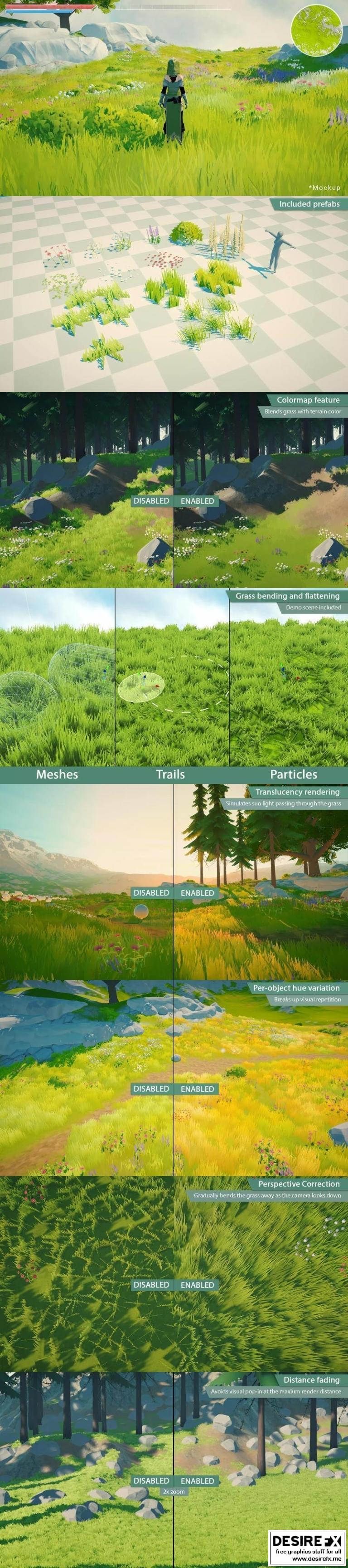 Desire FX 3d models | Asset Store – Stylized Grass Shader