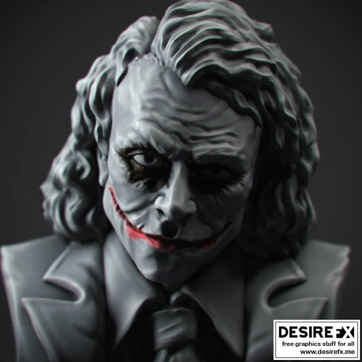 Desire FX 3d models | The Joker – Heath Ledger – Bust – 3D Print Model