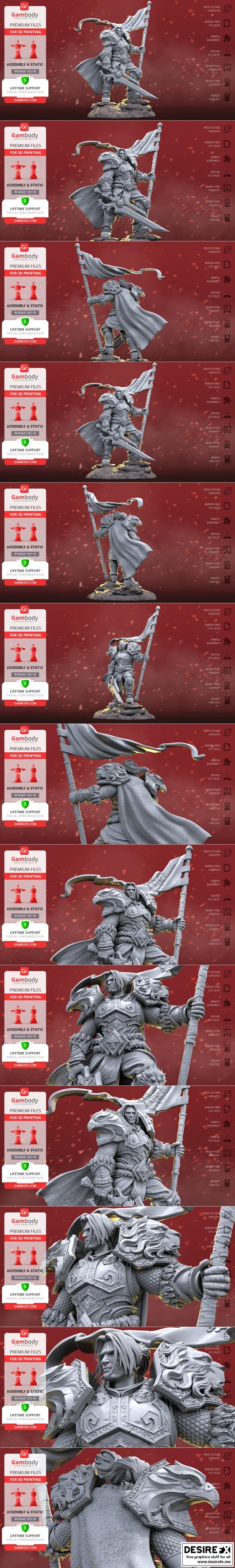 Desire FX 3d models | Varian Wrynn – 3D Print Model