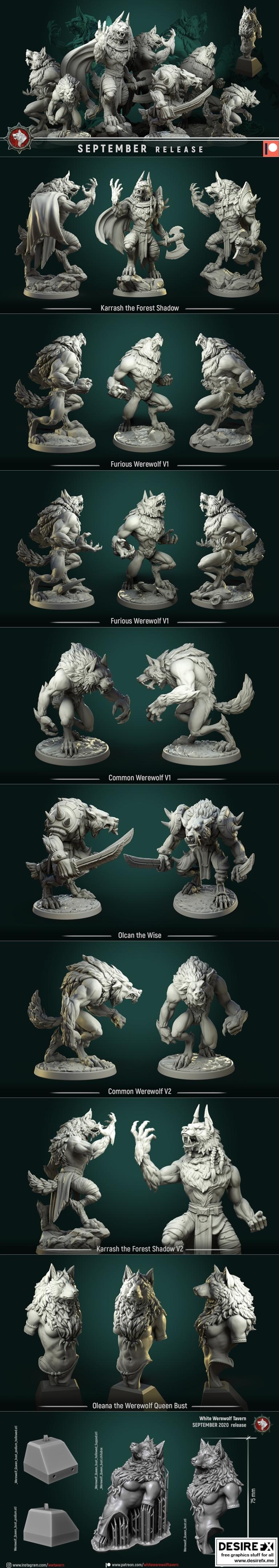 Desire FX 3d models | White Werewolf Tavern September 2020