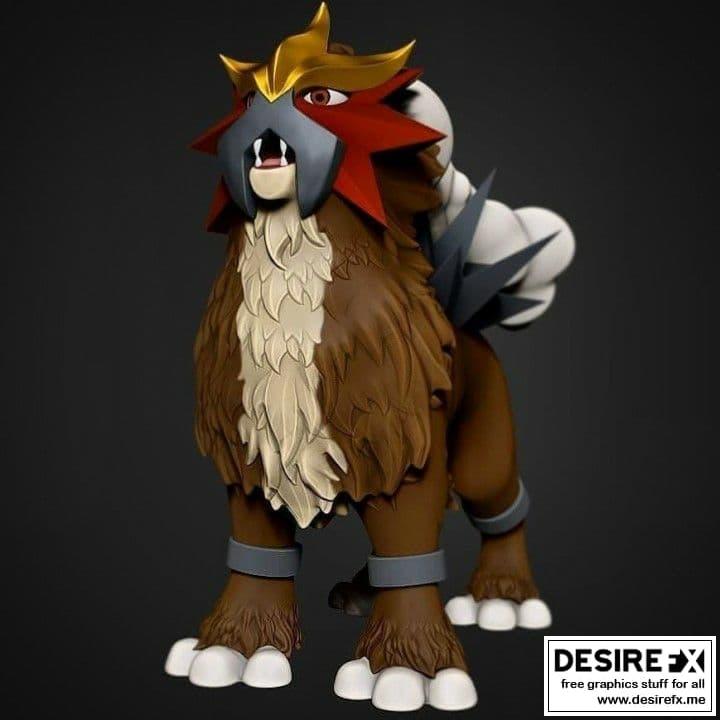 Desire FX 3d models | Legendary Pokemon Entei – 3D Print Model