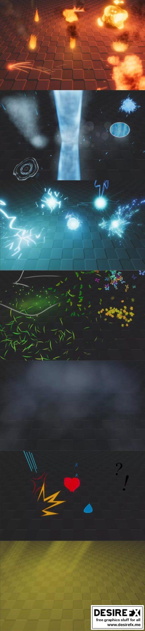 Desire FX 3d models | Asset Store – Anime Particles Pack