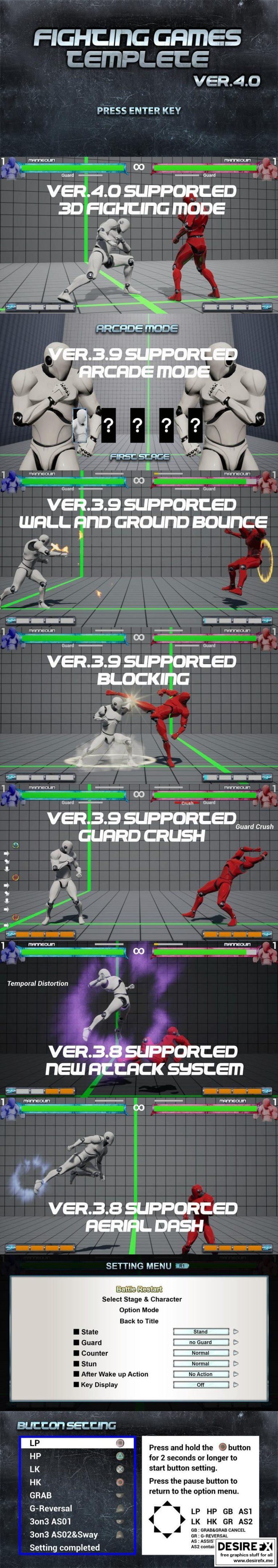 Desire FX 3d models | Unreal Engine – Fighting games template project