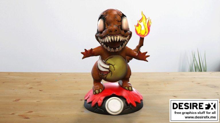 Desire FX 3d models | Pokemon Charmander zombi creepy