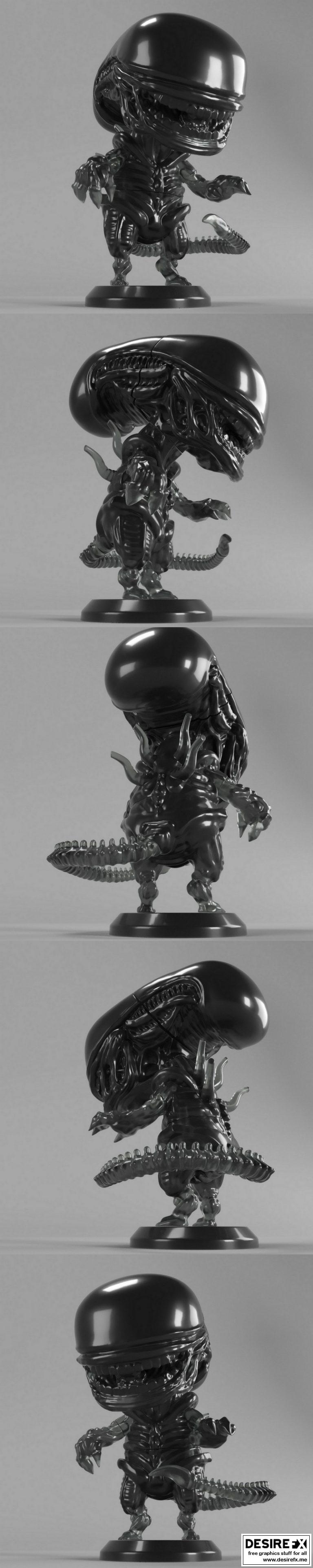 Desire FX 3d models | Alien Xenomorph Chibi