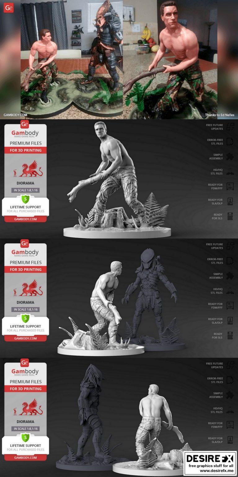Desire FX 3d models | Predator vs Dutch diorama pt.2 – Dutch