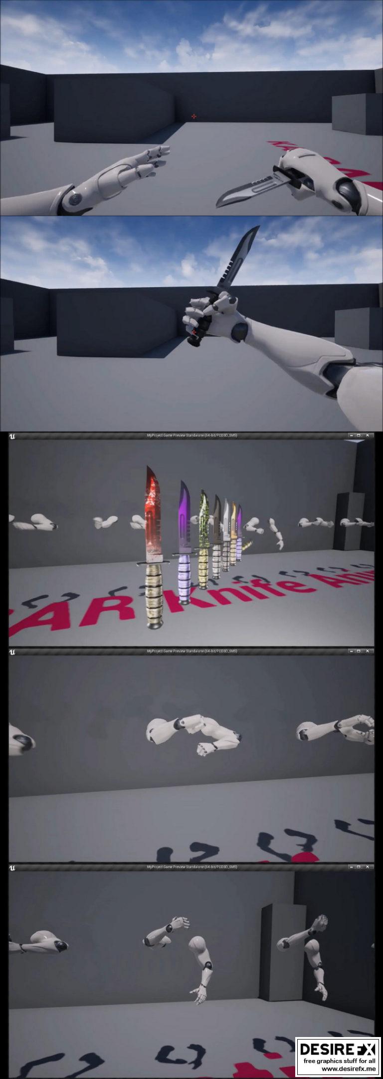 Desire FX 3d models | Combat Knife Animation Kit