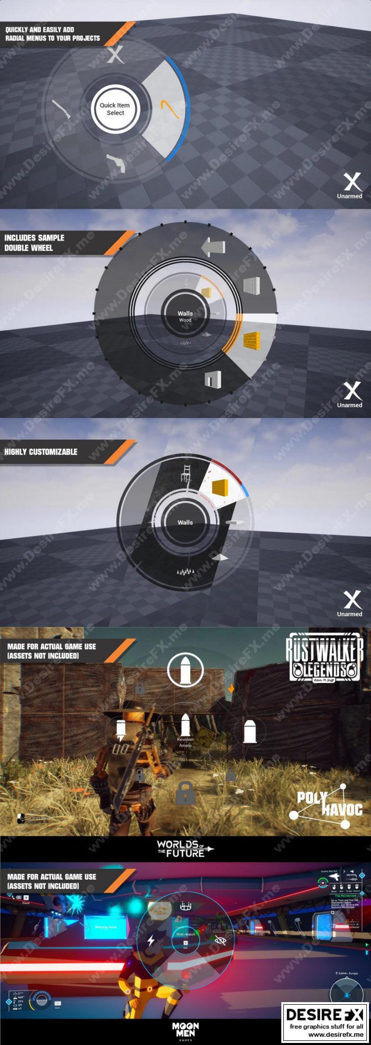 Desire FX 3d models | Generic Radial Menus v2.0