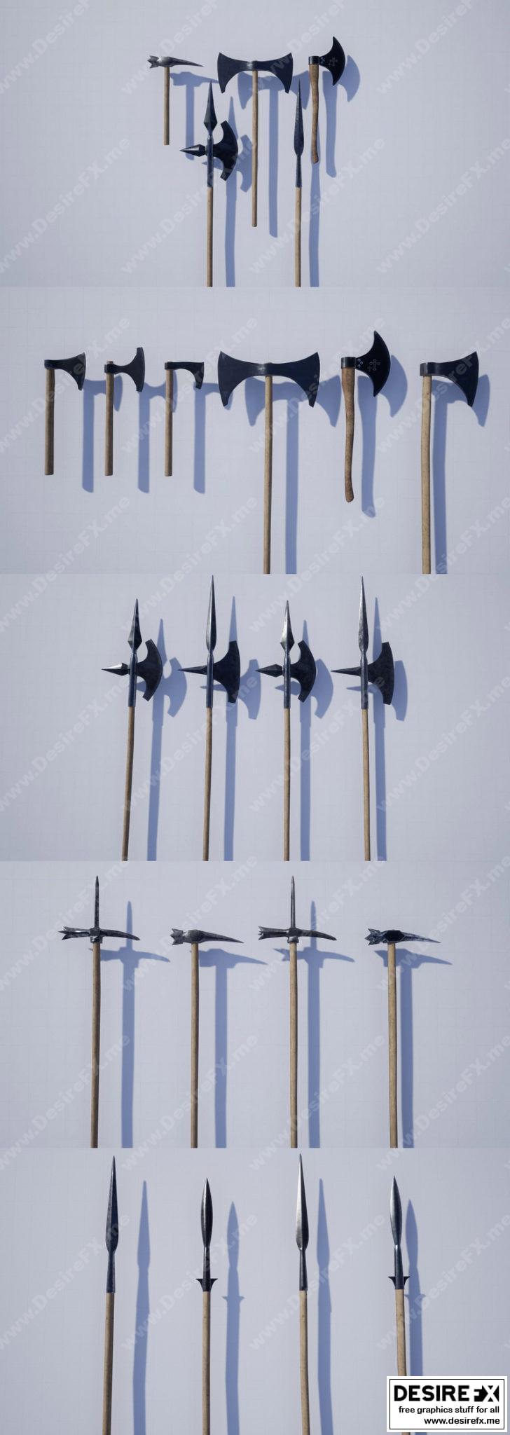 Desire FX 3d models | Modular Fantasy-Medieval Weapon Pack
