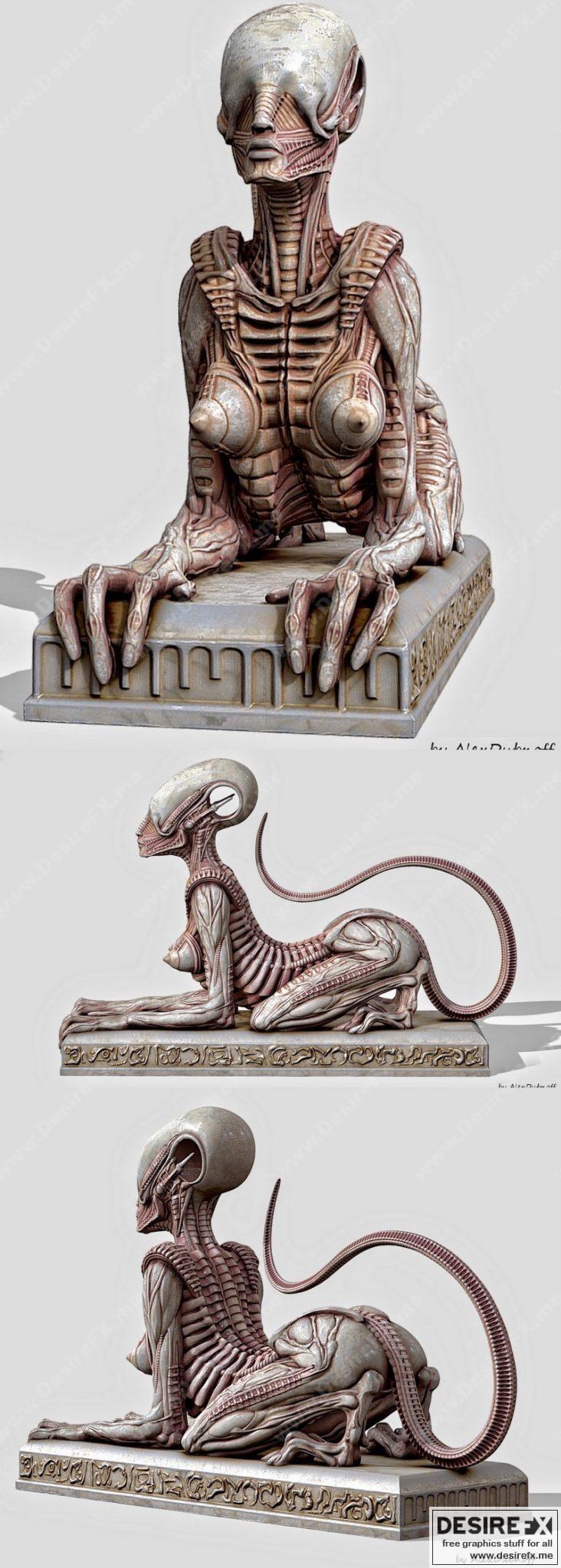 Desire FX 3d models | Alien sphinx 3D Model