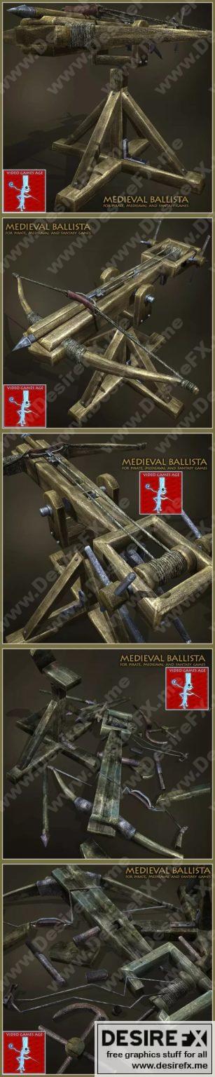 Desire FX 3d models | Animated Medieval Ballista