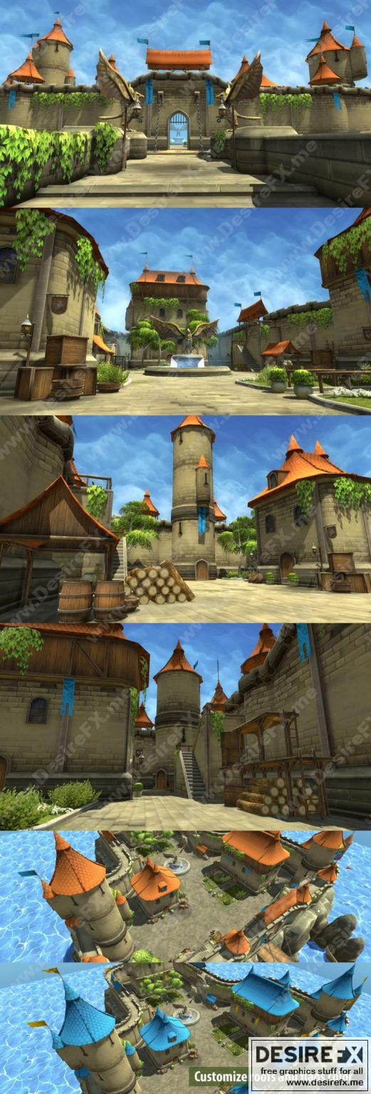 Desire FX 3d models | Hand painted Castle pack