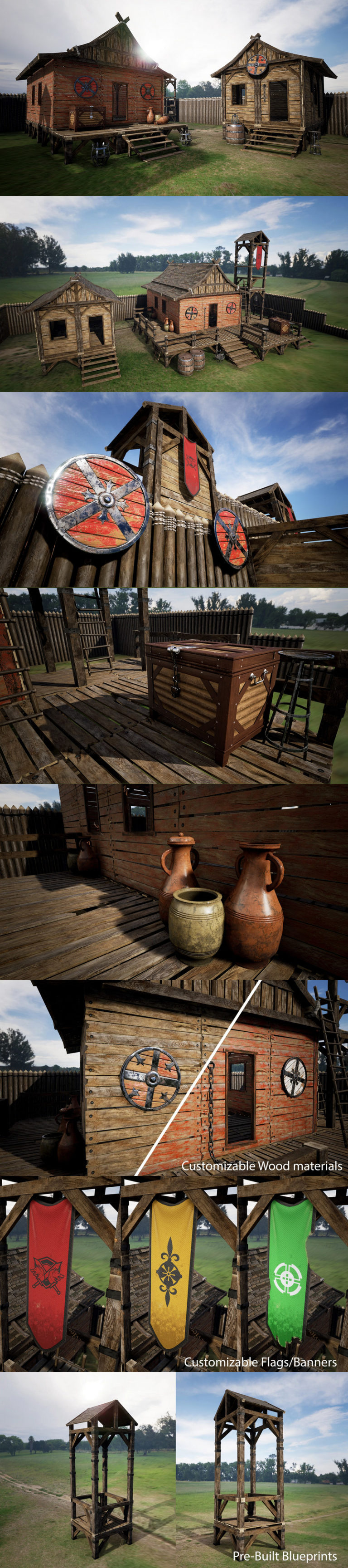 Desire FX 3d models | Modular Medieval Wooden Structures