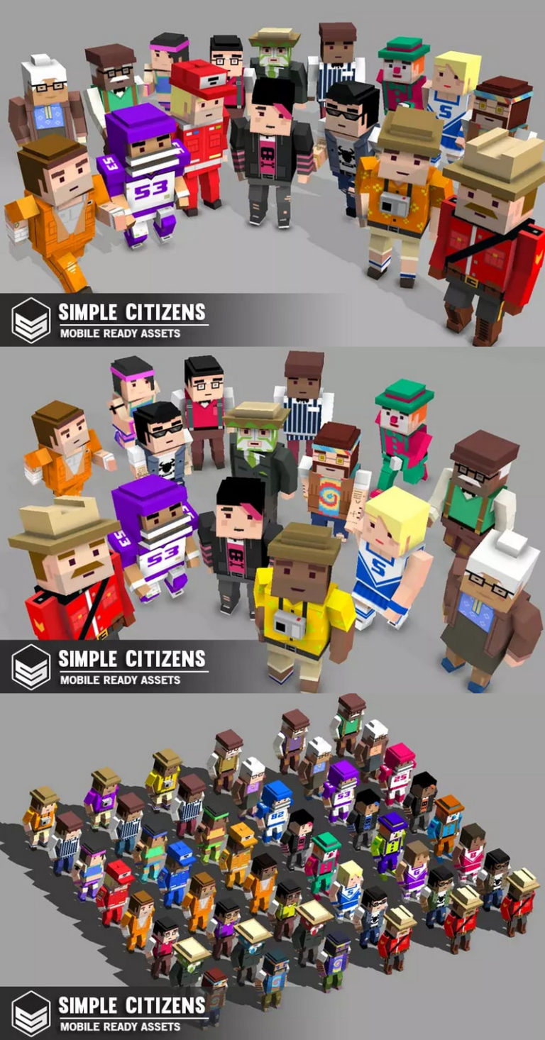 Desire FX 3d models | Simple Citizens – Cartoon Characters