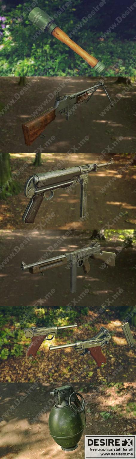 Desire FX 3d models | WW2 Weapons Pack 1