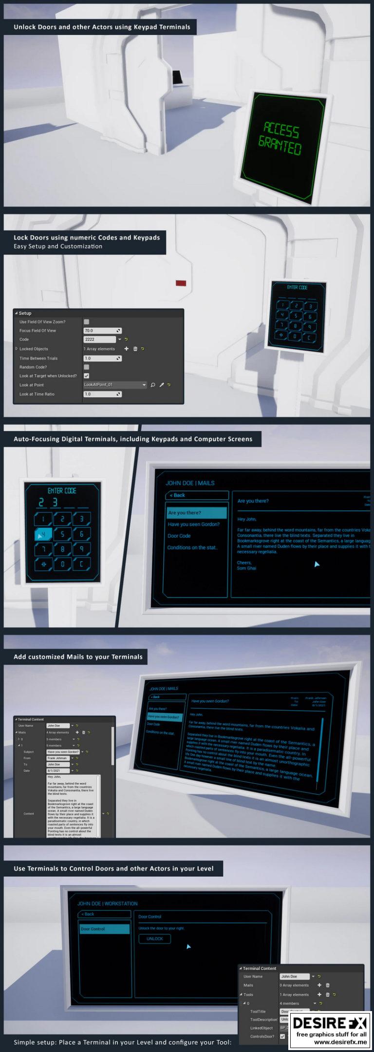 Desire FX 3d models | Widget Interaction System with Terminals & Keypads