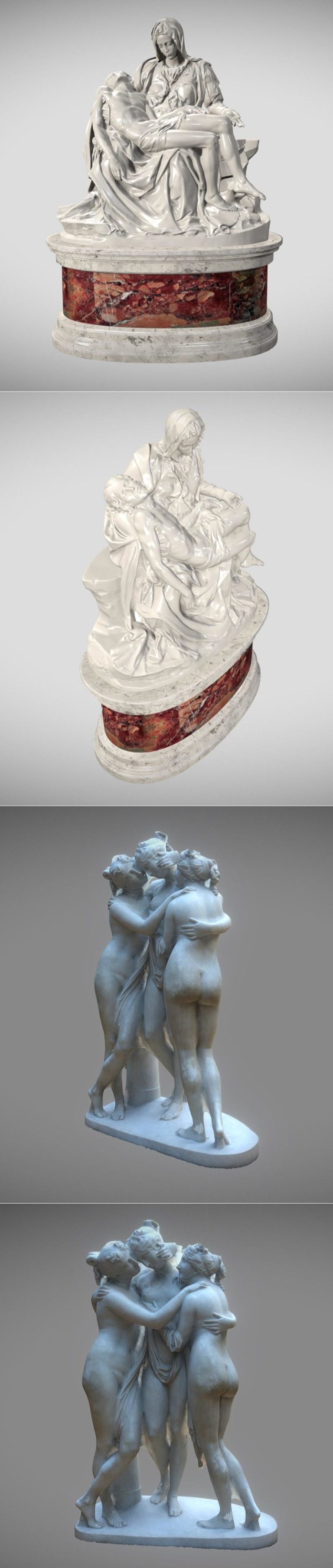 Desire FX 3d models | Pieta by Michelangelo and The Three Graces – 3D ...