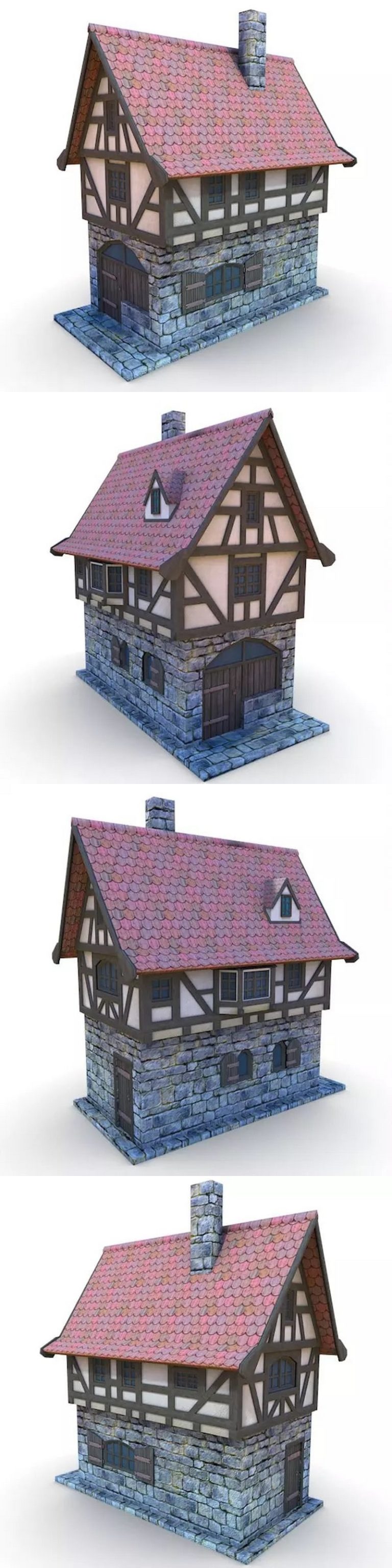 Desire FX 3d models | Medieval Building 47 Townhouse
