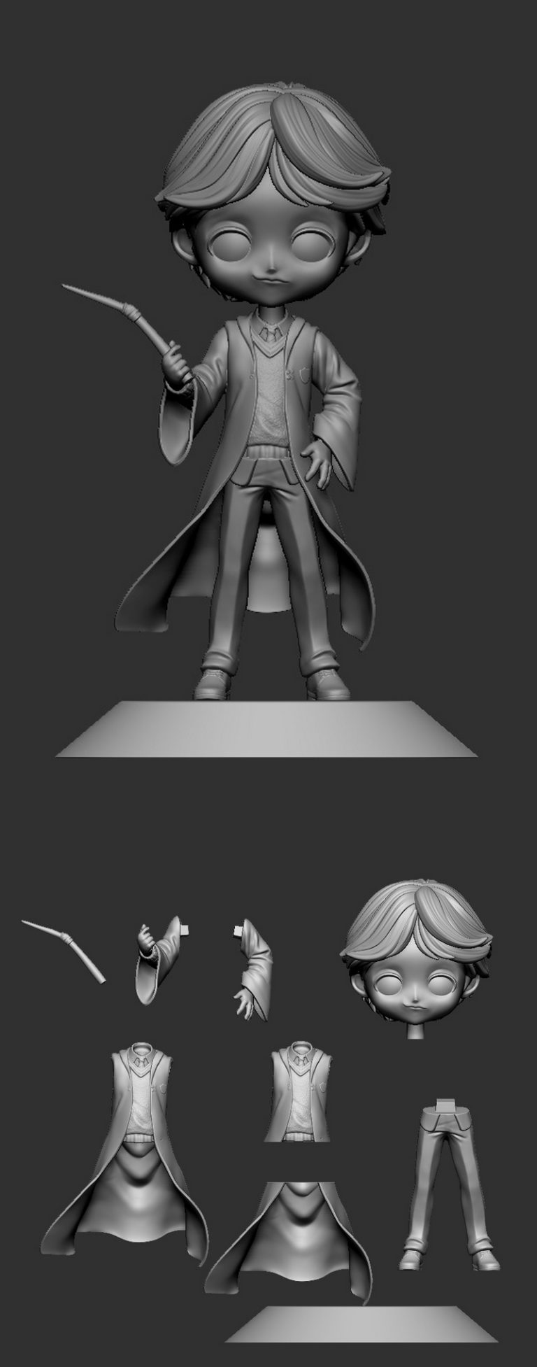 Desire FX 3d models | Ron Weasley Chibi – 3D Print Model STL