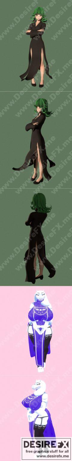 Desire FX 3d models | Tatsumaki 01 and Toriel Mama – VRChat Avatar – 3D ...