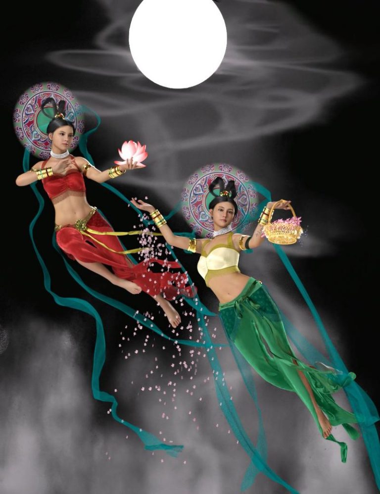 Desire FX 3d models | MK Flying Poses for Genesis 8 and 8.1 Females