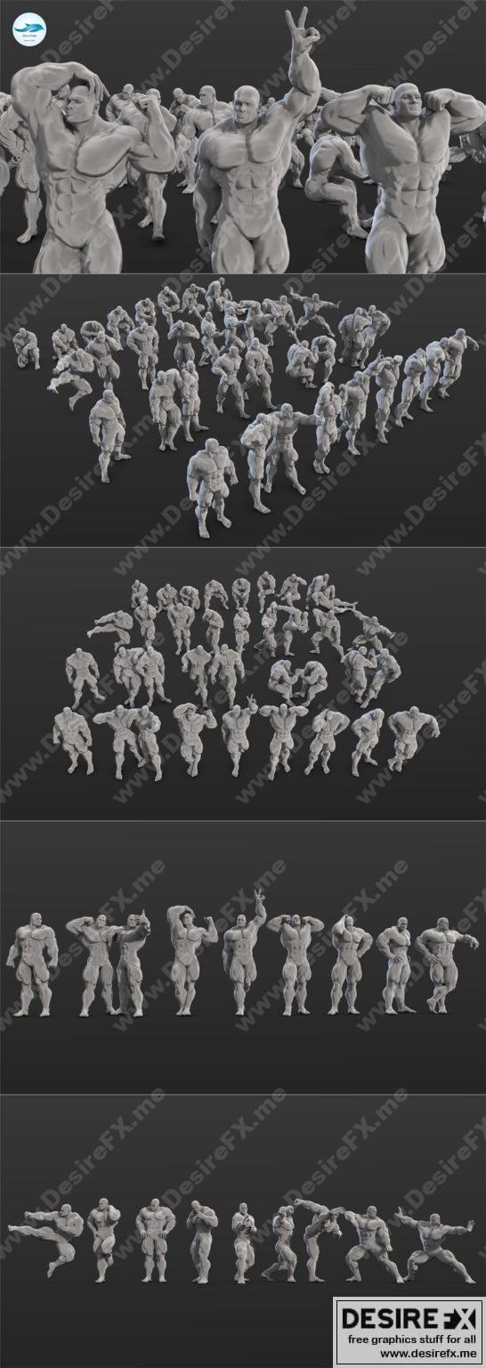 Desire FX 3d models | Bodybuilder 36 Figure Printable Set-01 – 3D Print ...