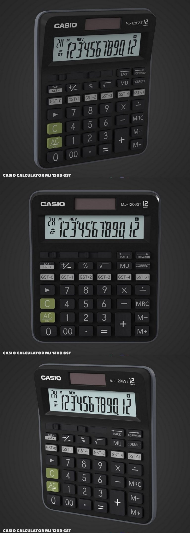 Desire FX 3d models | CASIO CALCULATOR MJ 120D GST