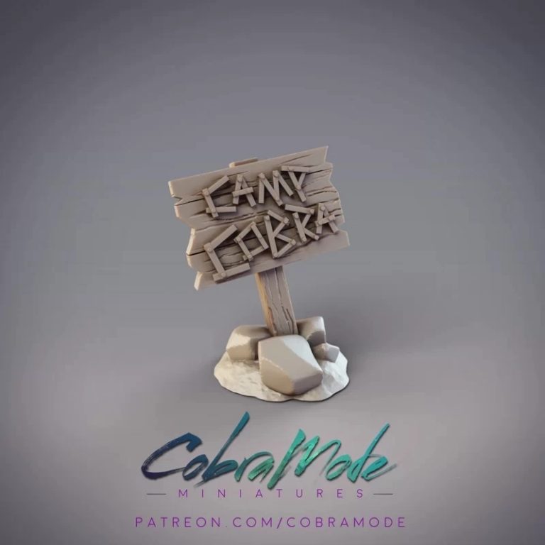 Desire FX 3d models | Camp Sign – 3D Print Model STL