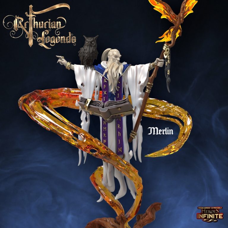 Desire FX 3d models | Arthurian Legends Merlin – 3D Print Model STL